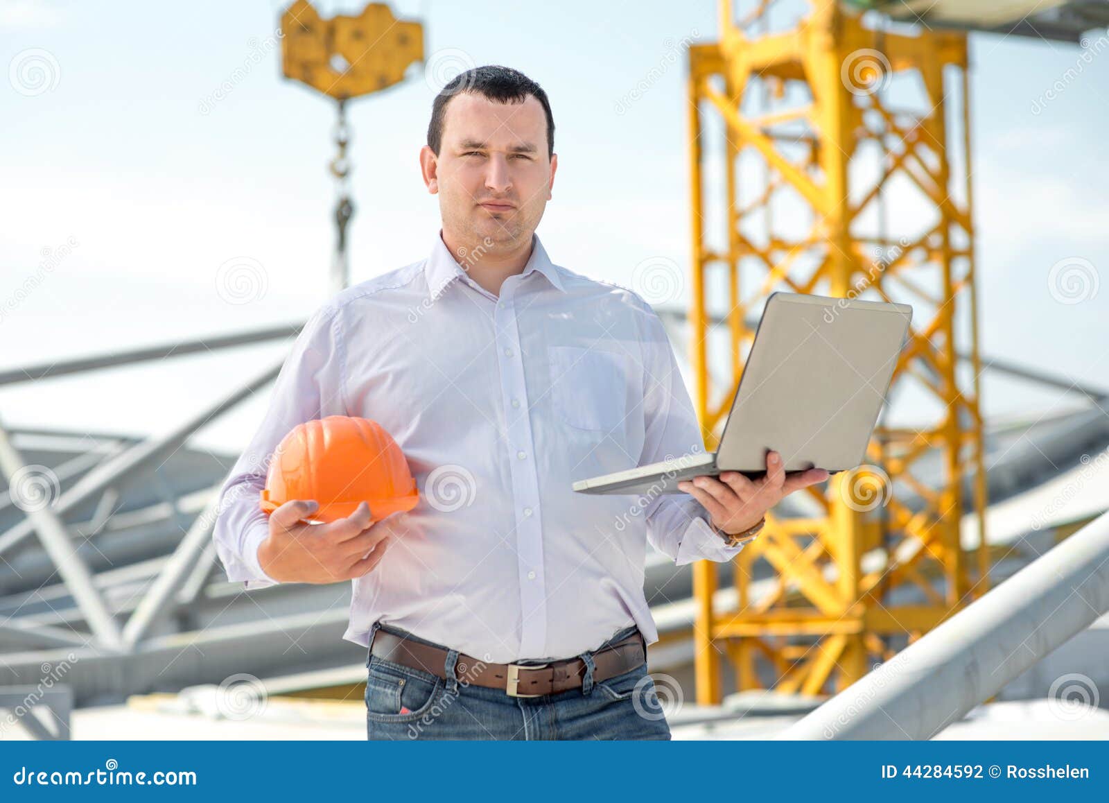 A Foreman at the Construction Stock Photo - Image of male, architecture ...