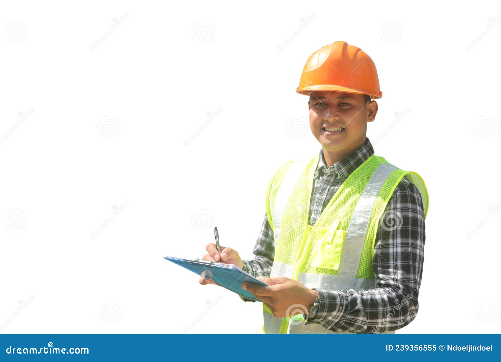 Foreman At Construction Site With Working Drawings Royalty-Free Stock ...