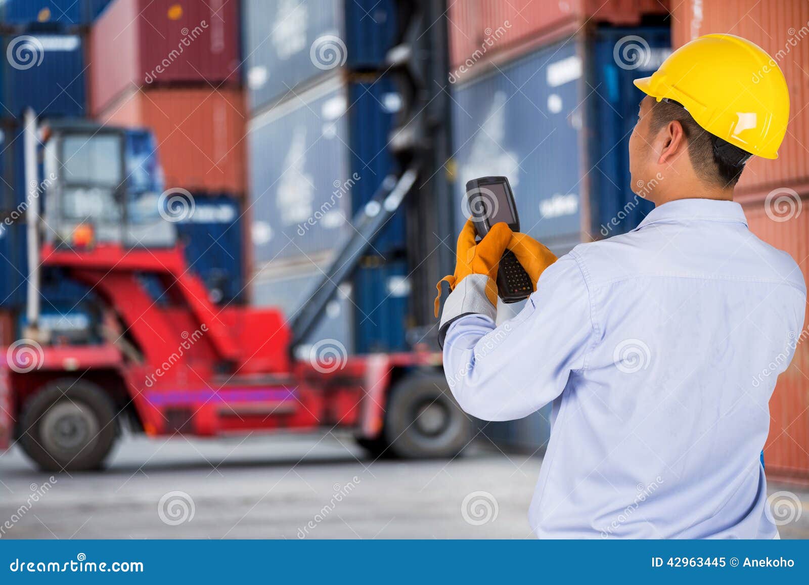 Forklift Handling Pack Of Aluminum Ingot In Warehouse. Distribution ...