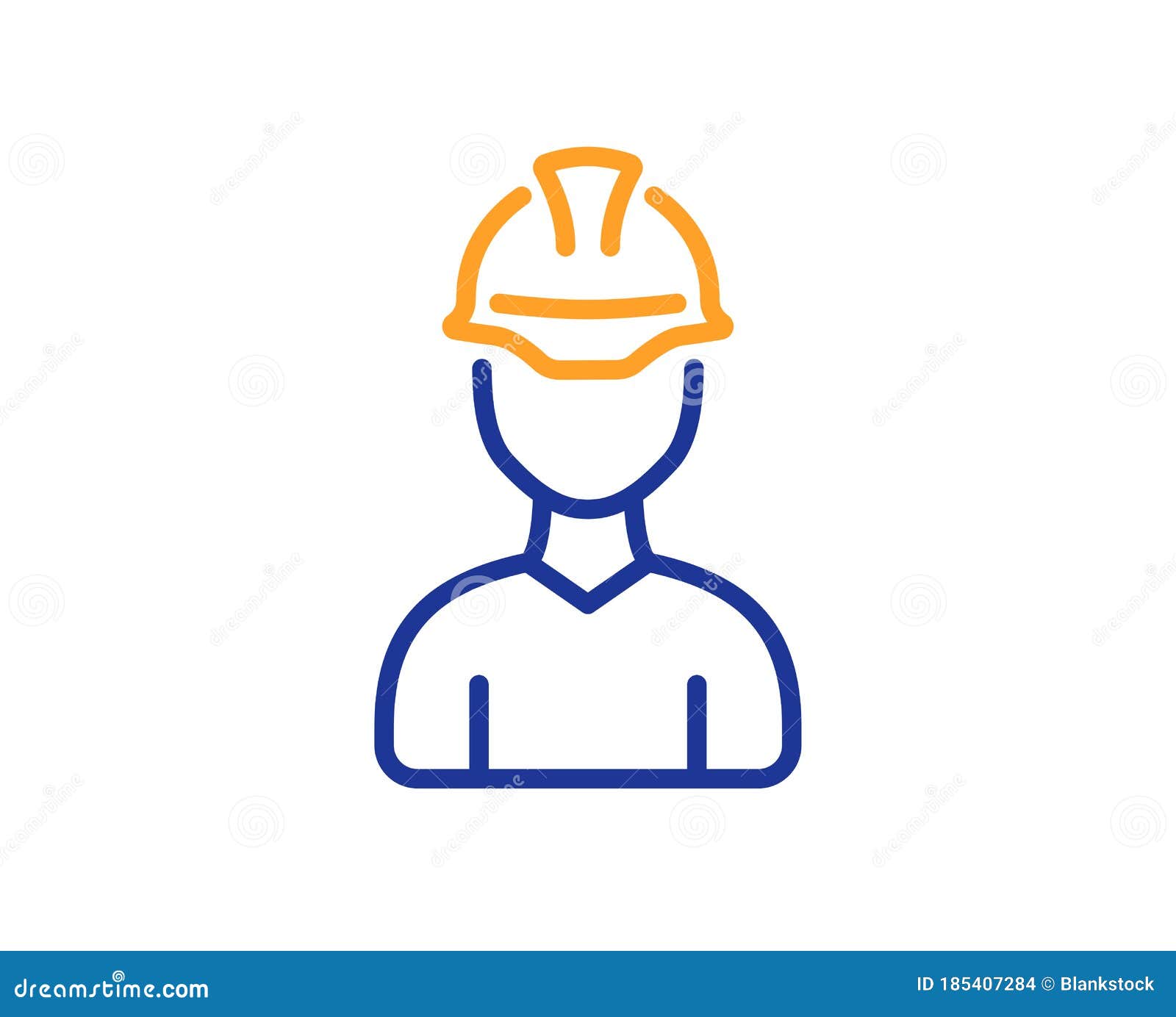 Foreman Line Icon. Engineer or Architect Sign. Vector Stock Vector ...