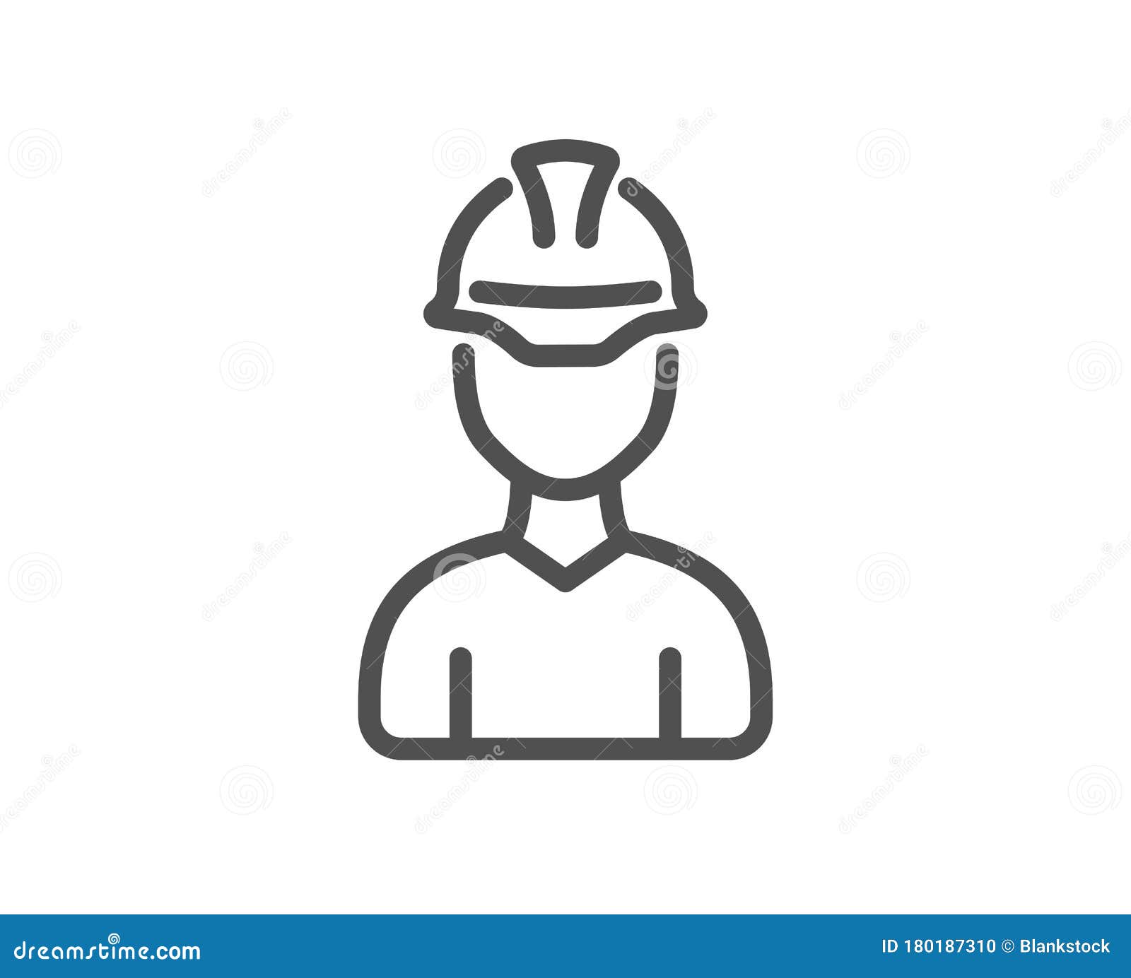 Foreman Line Icon. Engineer or Architect Sign. Vector Stock Vector ...