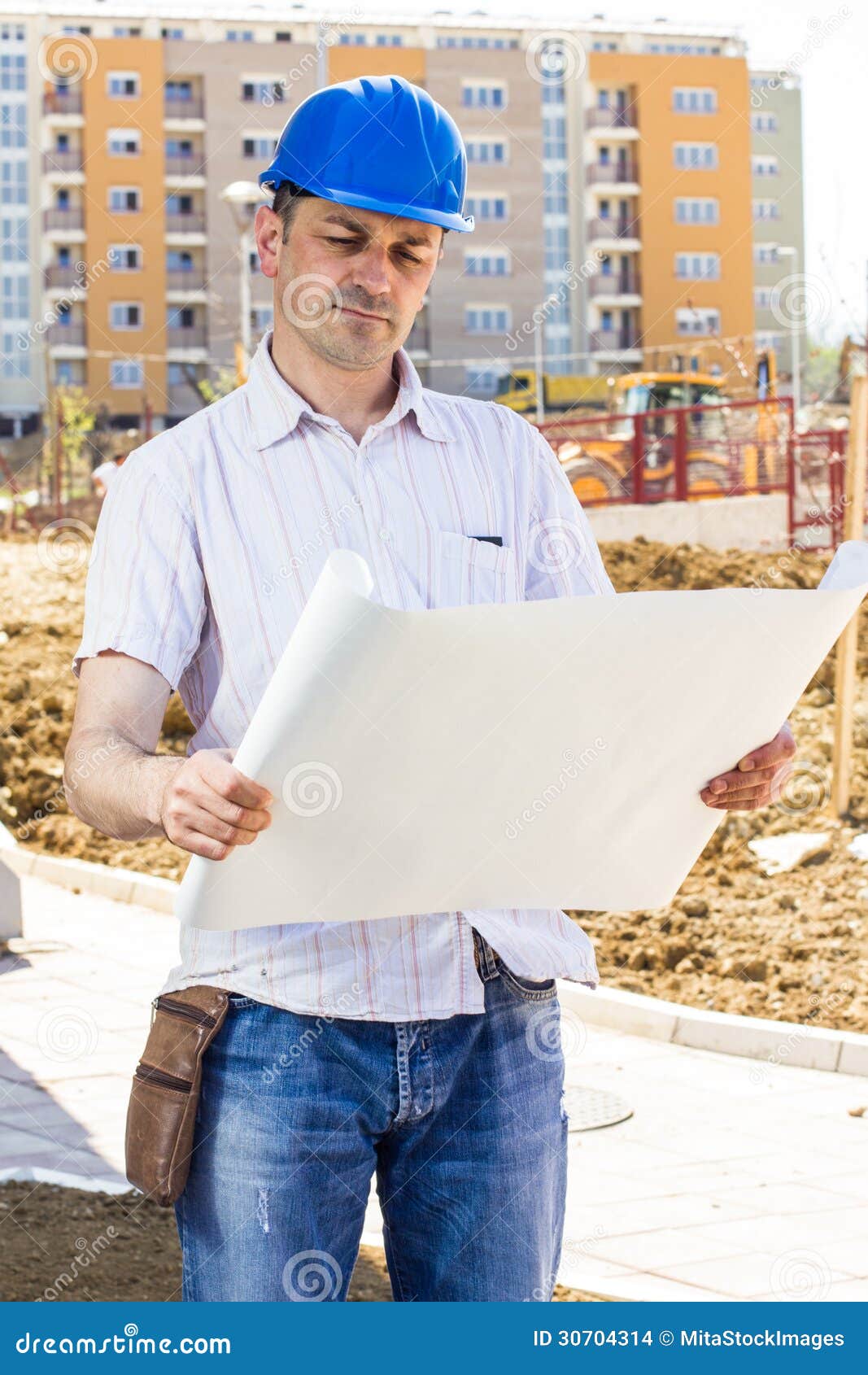 Foreman Looking the Project Stock Photo - Image of businessman ...