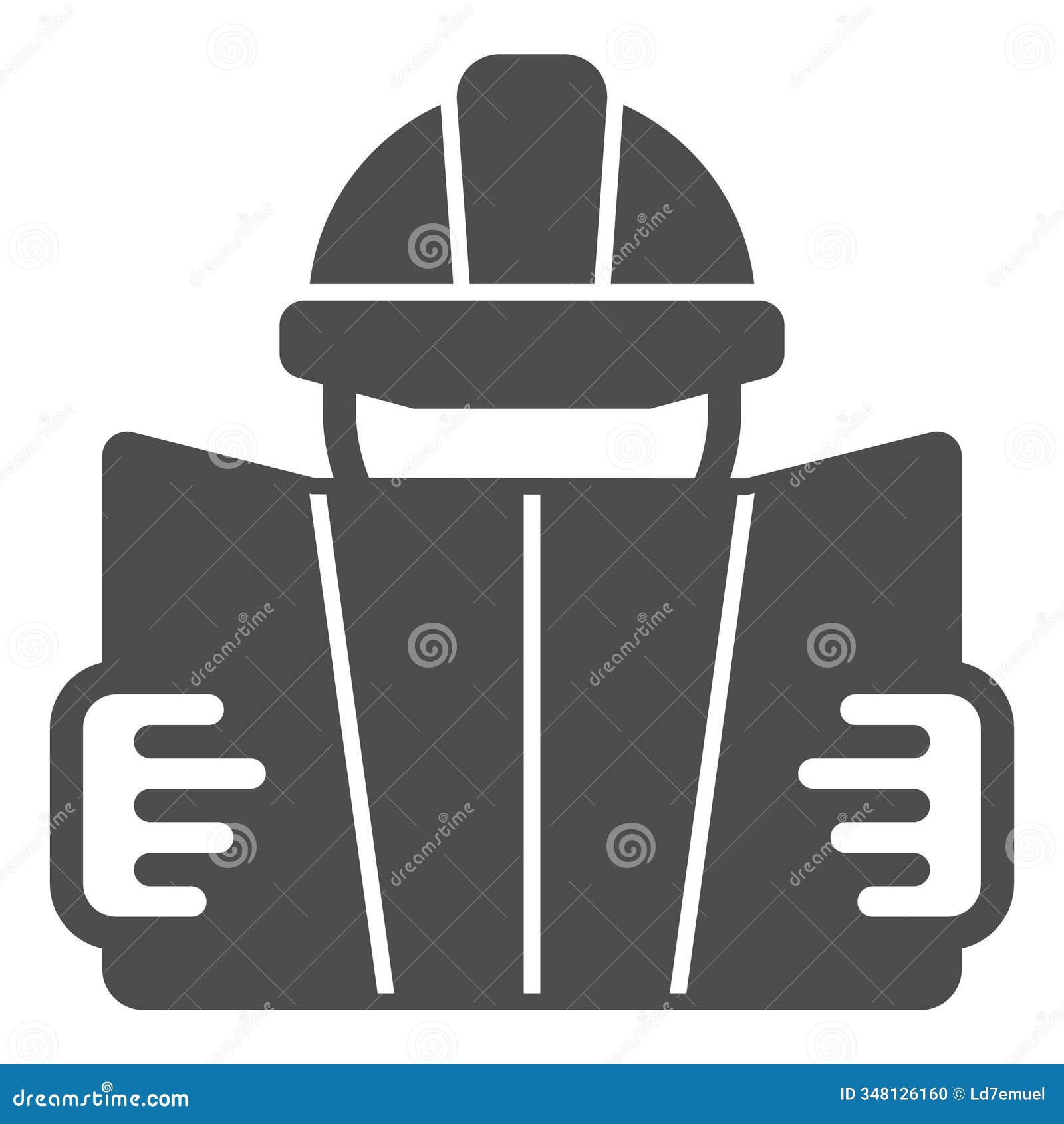 Foreman with Project Plan Solid Icon, Building Construction Concept ...