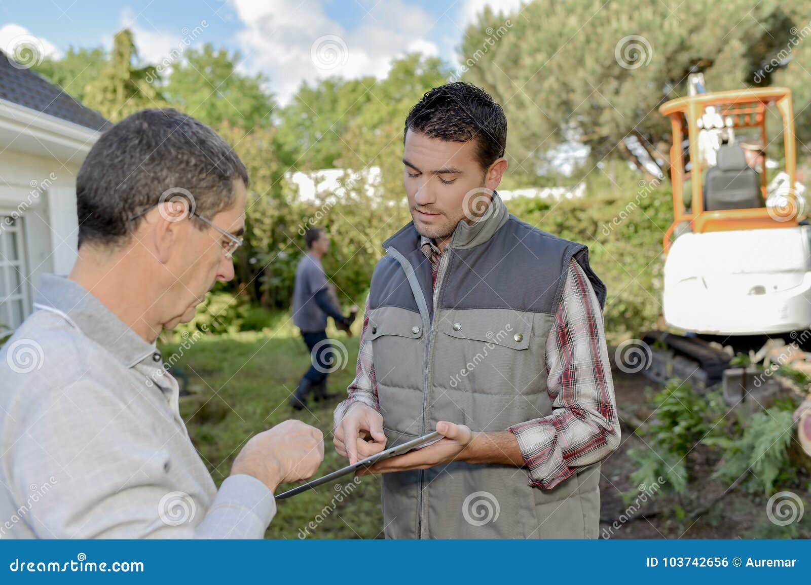 Foreman Showing Apprentice How To Use Plaster And Trowel Royalty-Free ... Foreman Showing Apprentice How To Use Plaster And Trowel Royalty-Free ...