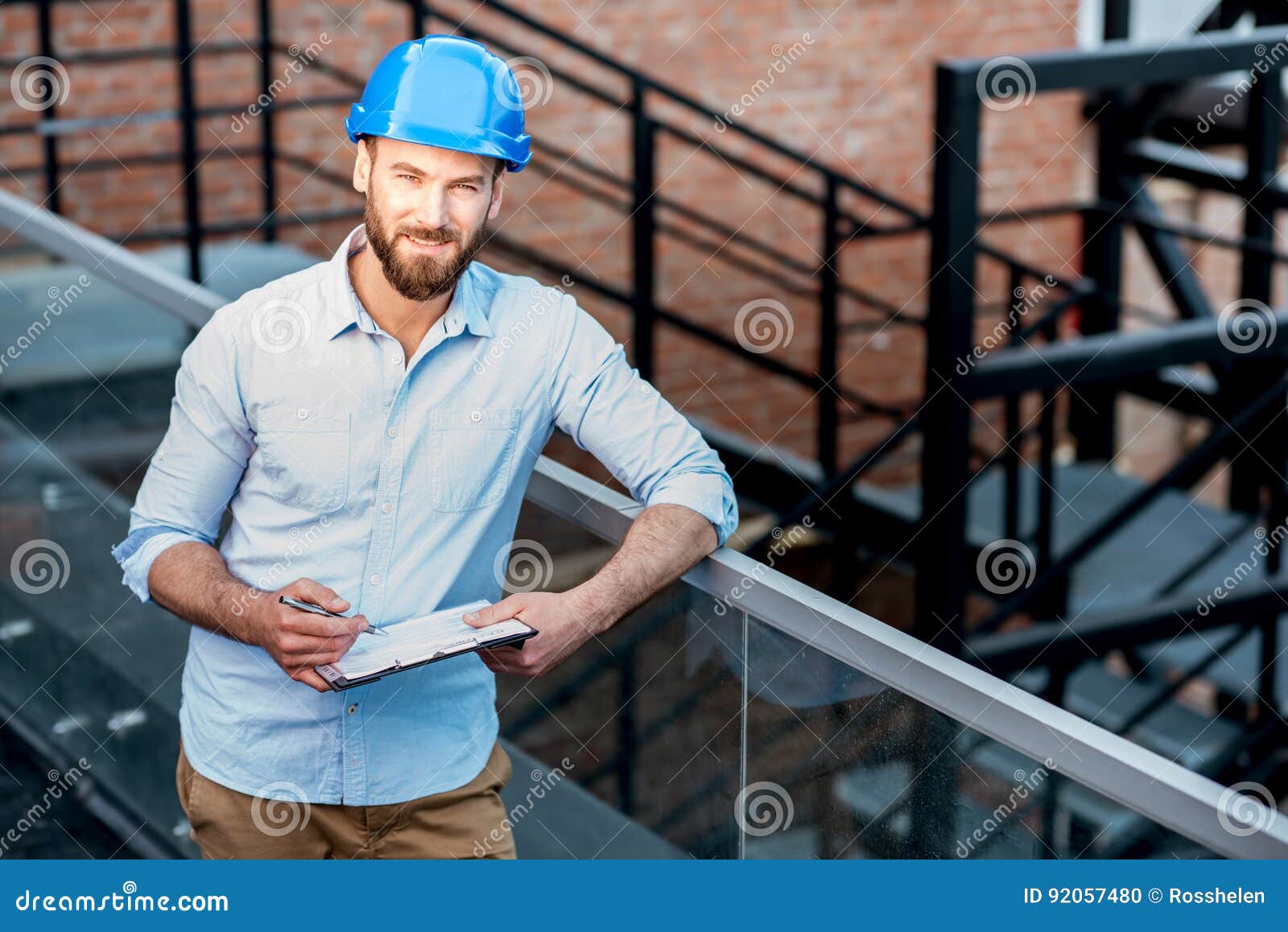 Foreman on the structure stock photo. Image of engineer - 92057480
