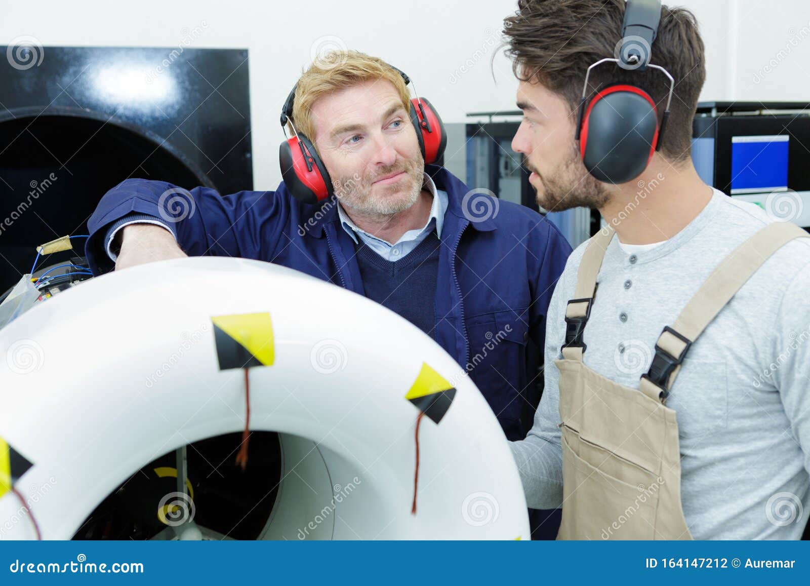 Foreman Teaching Apprentice Engineer Stock Photo - Image of engineering ...