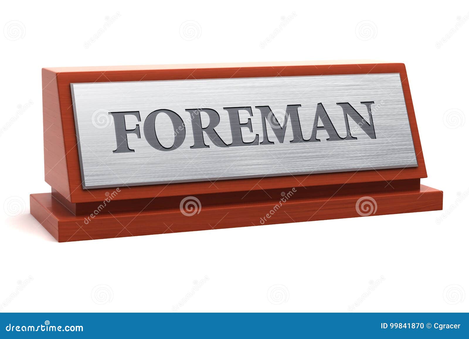 Foreman title stock illustration. Illustration of headman - 99841870
