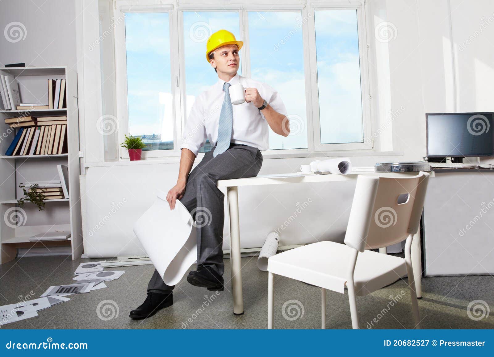 Foreman at work stock image. Image of foreman, architect - 20682527