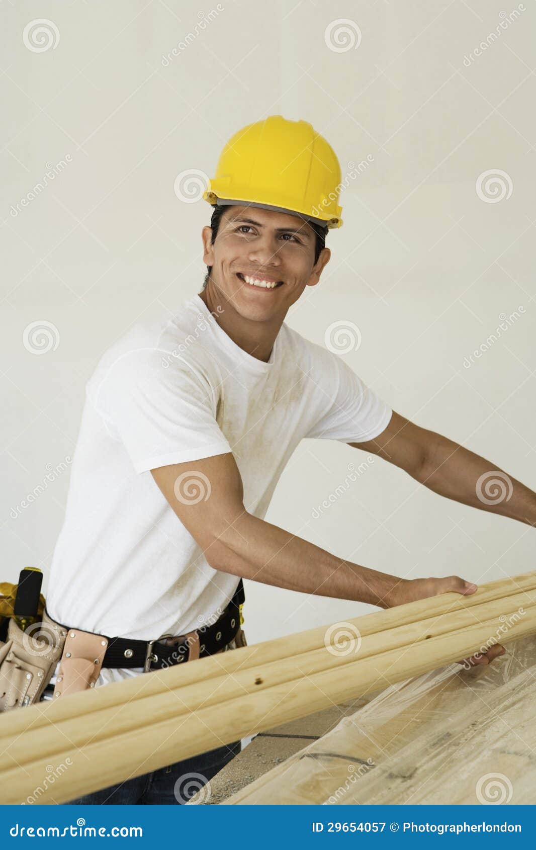 Foreman Working at a Construction Site Stock Image - Image of hardhat ...