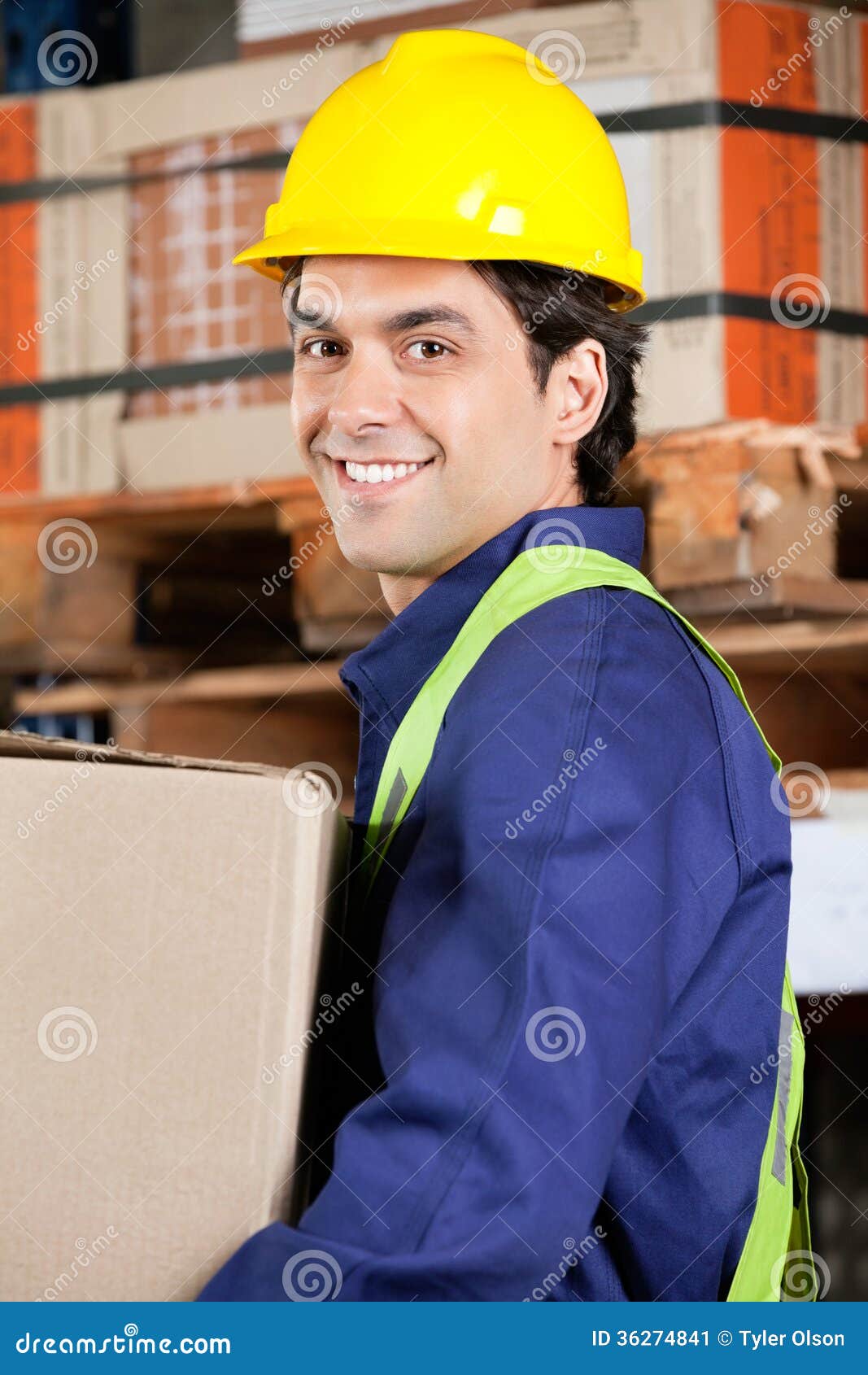 Foreman Working at Warehouse Stock Image - Image of cargo, industrial ...