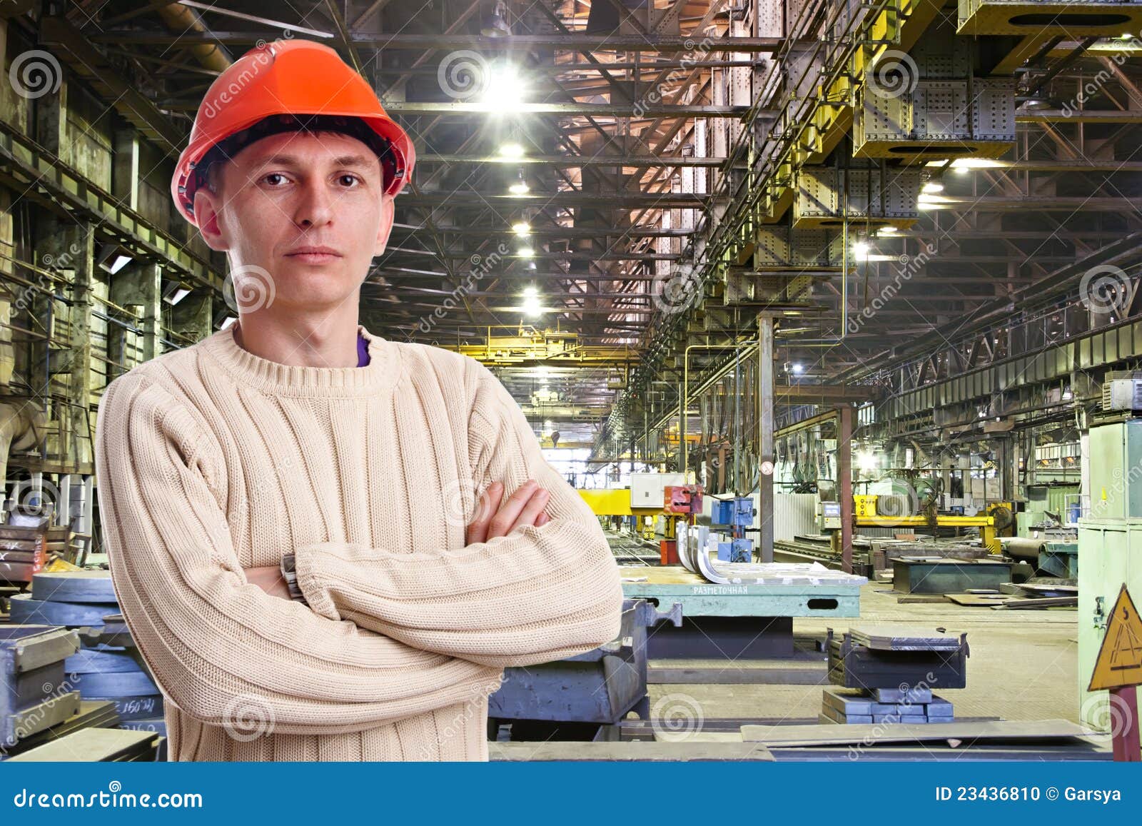 Foreman in the workshop stock photo. Image of person - 23436810