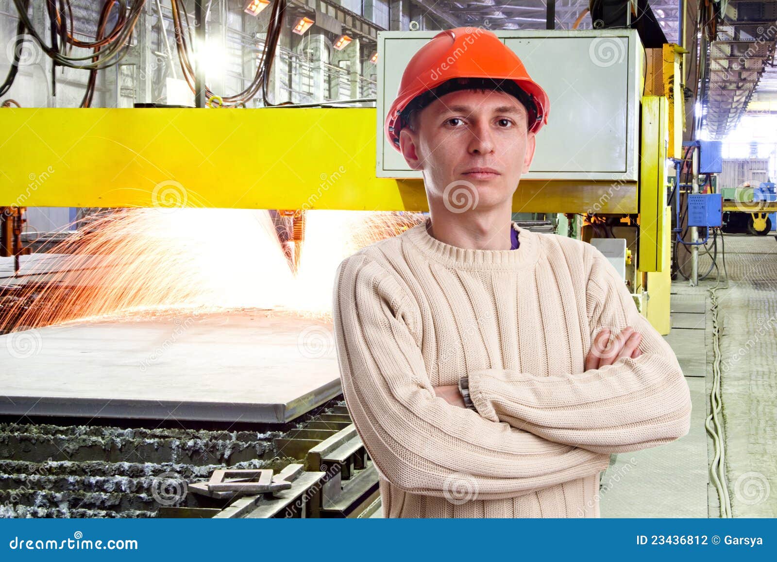 Foreman in the workshop stock photo. Image of manufacturing - 23436812