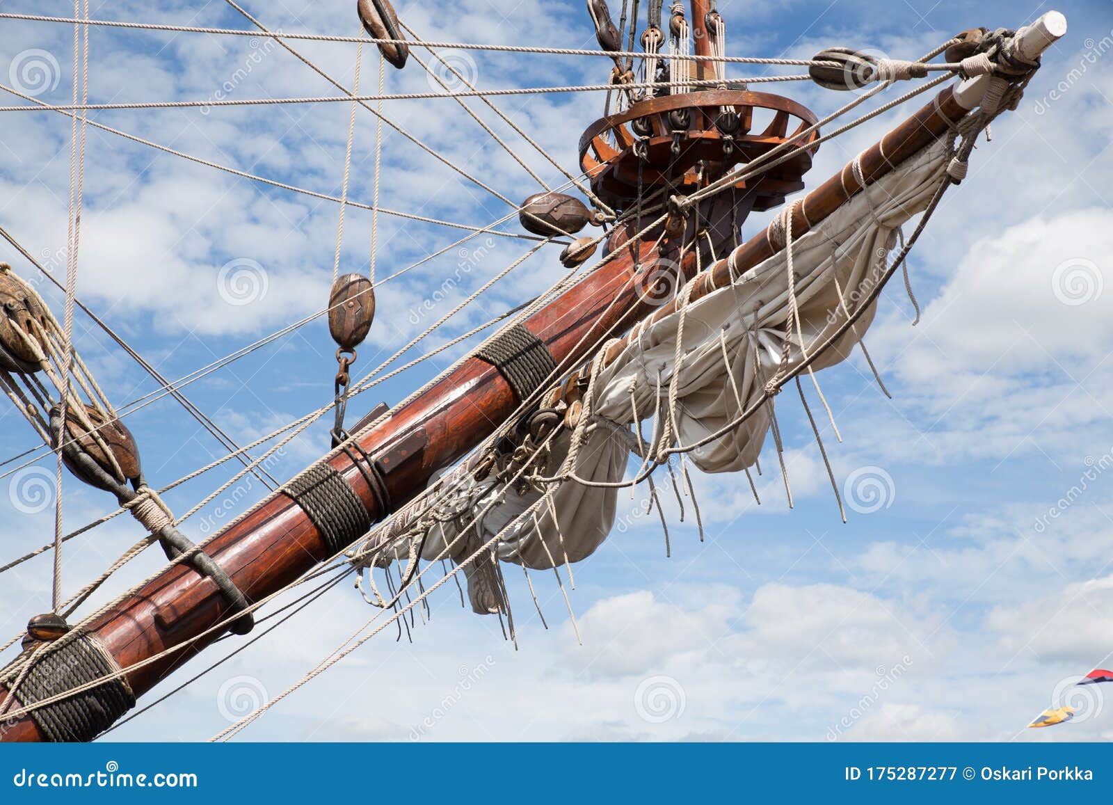 Foremast stock image. Image of tackle, trim, maritime - 175287277