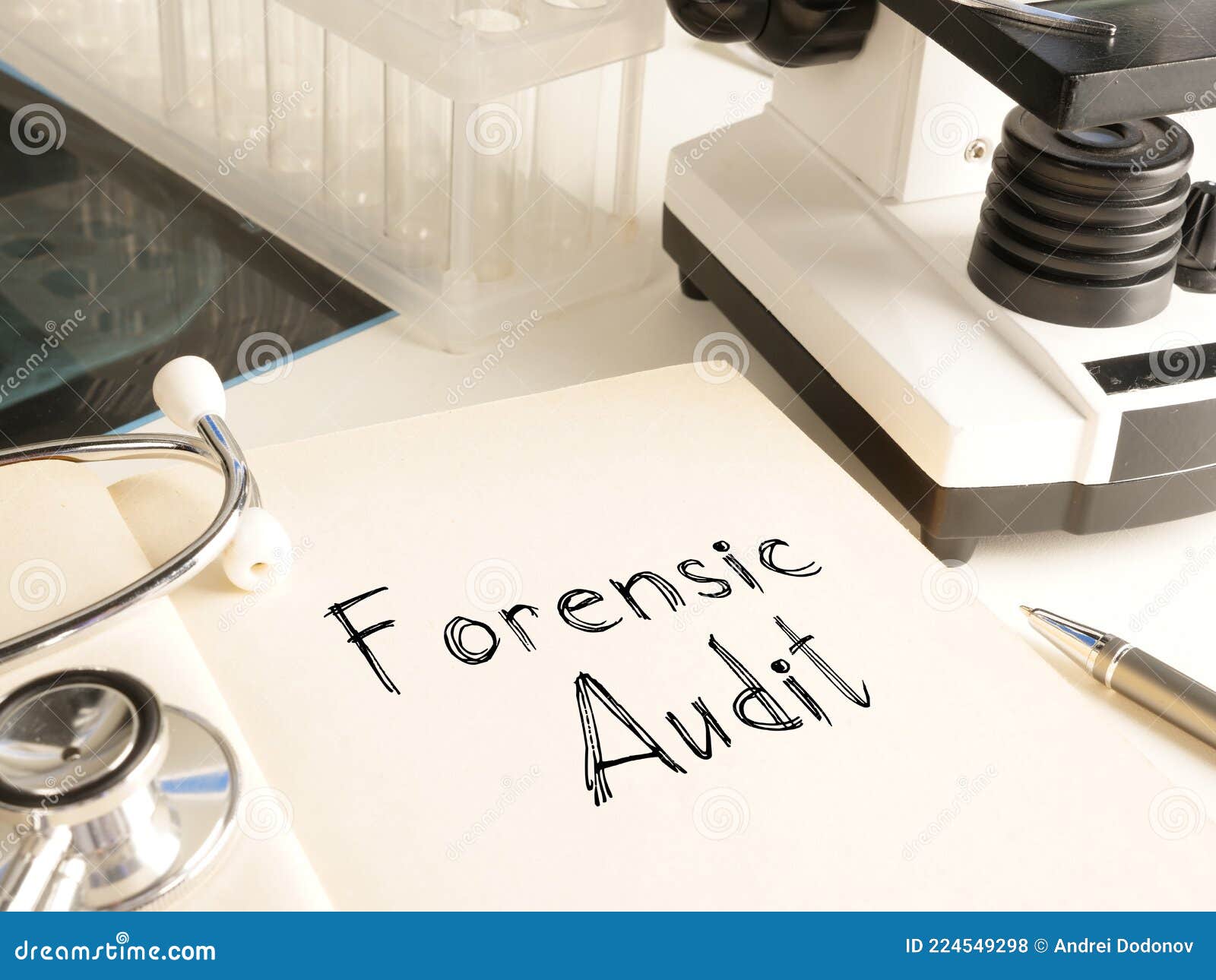 Forensic Audit is Shown on the Conceptual Photo Using the Text Stock ...
