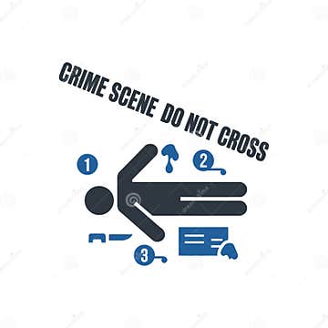 Forensic Crime Scene Icon stock vector. Illustration of investigation ...