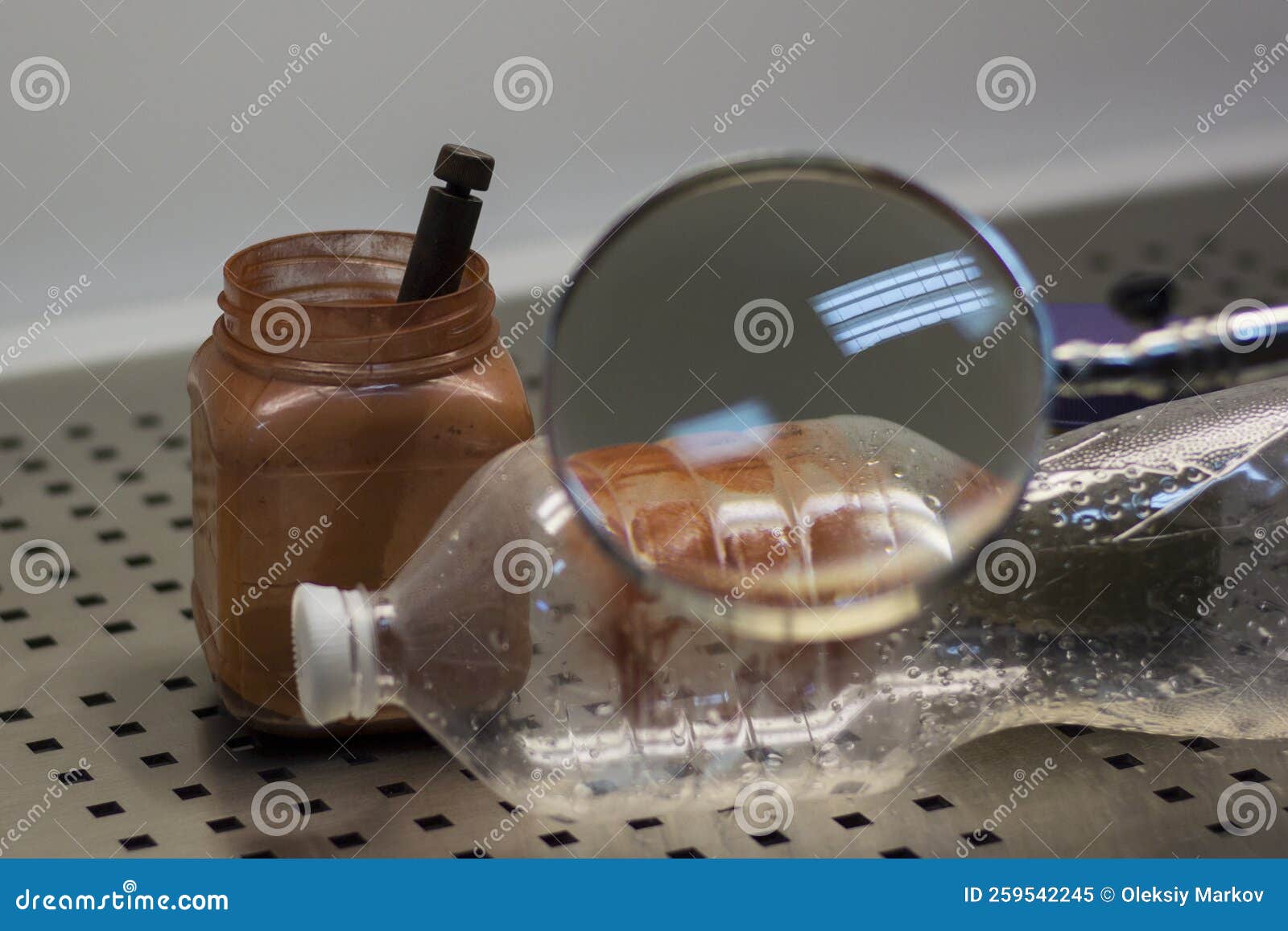 Forensic Expert Examines the Object of Examination for the Presence of ...