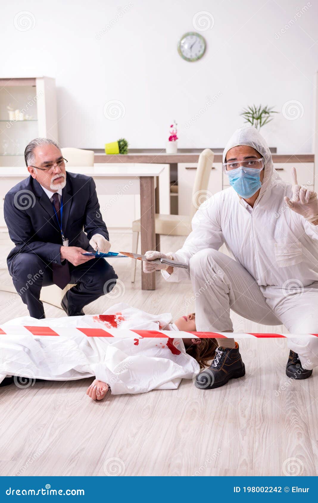Forensic Experts at the Crime Scene Stock Photo - Image of forensics ...