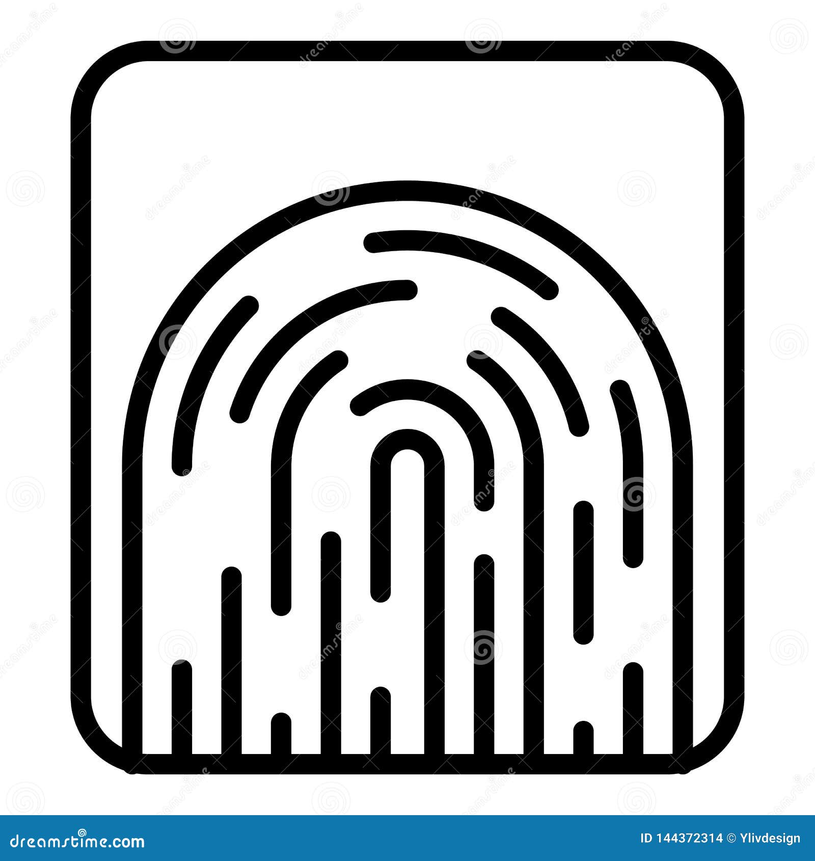 Forensic Fingerprint Icon, Outline Style Stock Vector - Illustration of ...