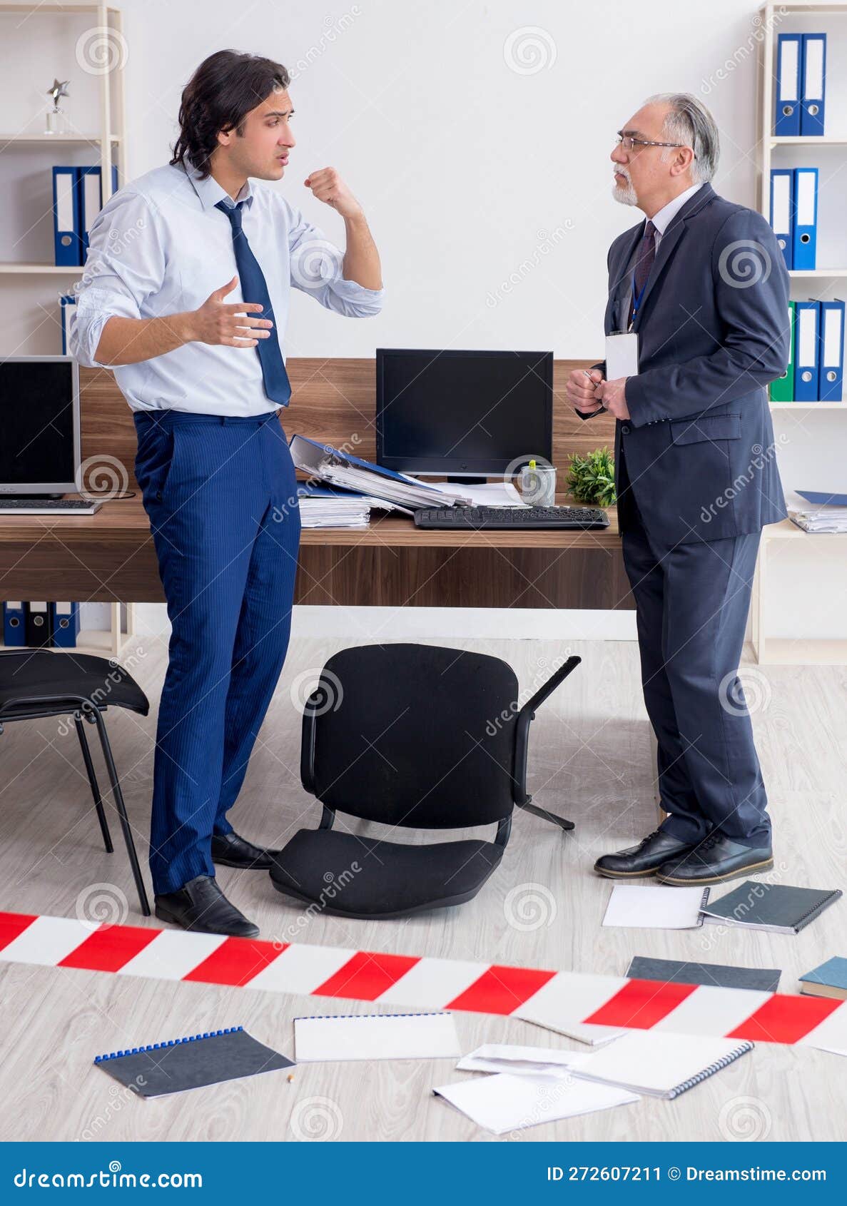 Forensic Investigator Investigating Theft in the Office Stock Image ...