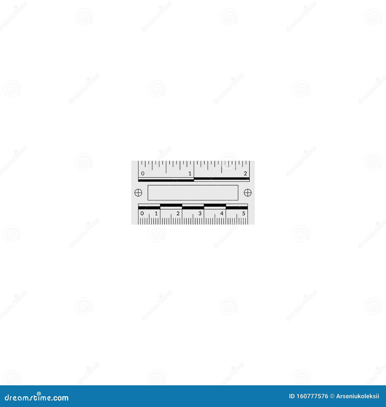 Forensic measuring ruler stock vector. Illustration of crime - 160777576
