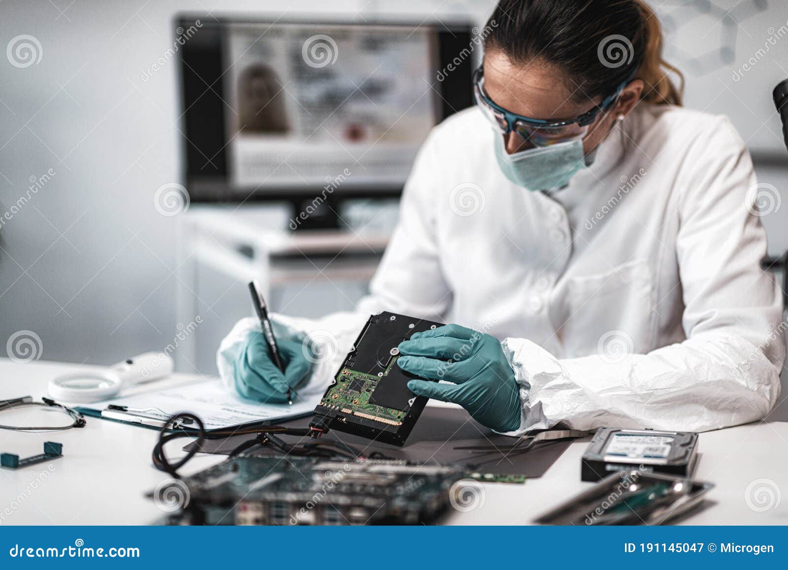 Forensic Science Crime Laboratory Stock Image - Image of hard ...