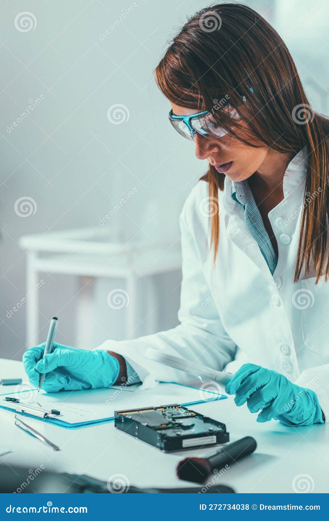 Forensic Science stock photo. Image of coat, beaker - 272734038