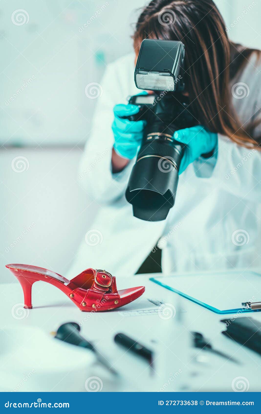 Forensic Science stock photo. Image of scene, females - 272733638