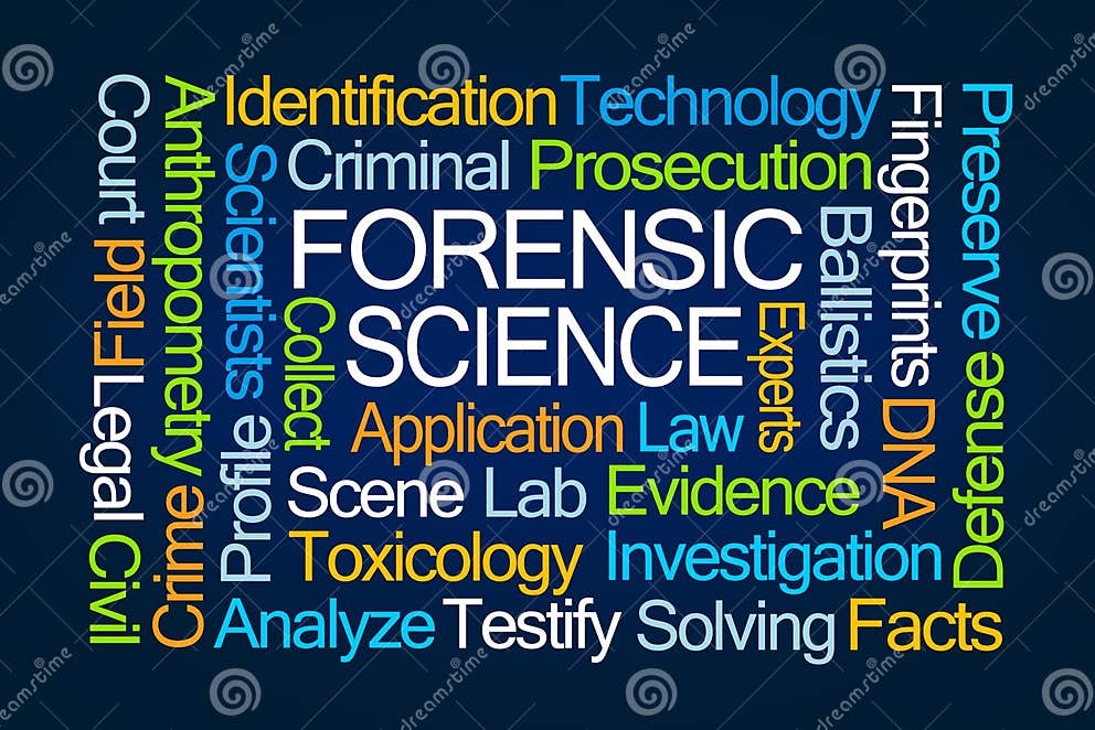 Forensic Science Word Cloud Stock Illustration - Illustration of ...