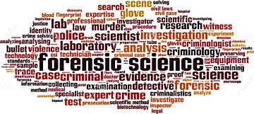Forensic Science Word Cloud Stock Vector - Illustration of examine ...