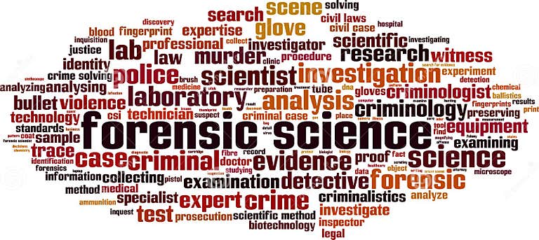 Forensic Science Word Cloud Stock Vector - Illustration of examine ...