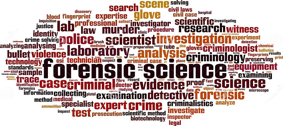 Forensic Science Word Cloud Stock Vector - Illustration of examine ...