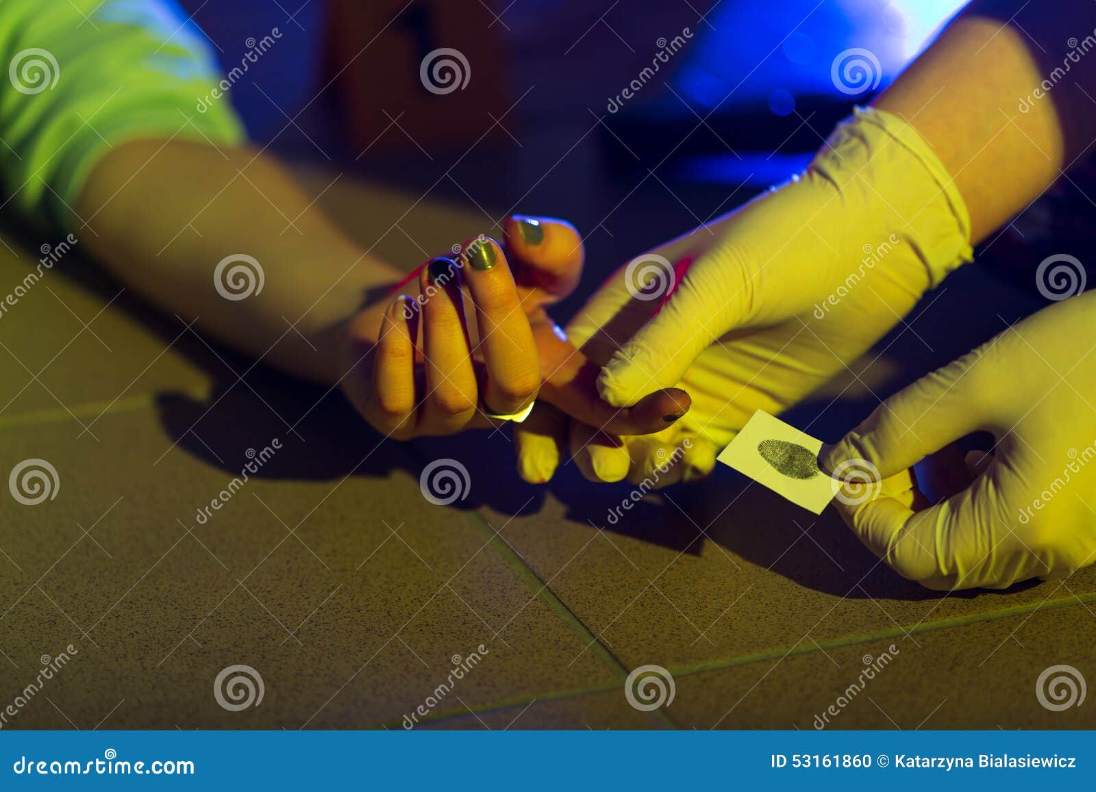 Forensic Fingerprint Analysis, Criminalist Collects Latent Fingerprints ...