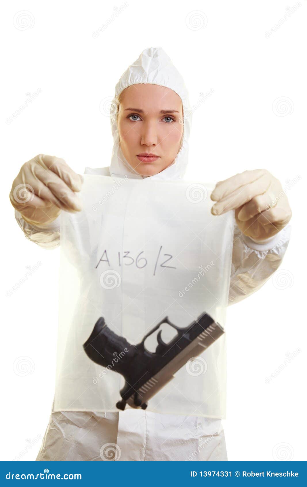 Forensic Scientist with Weapon Stock Image - Image of felony ...