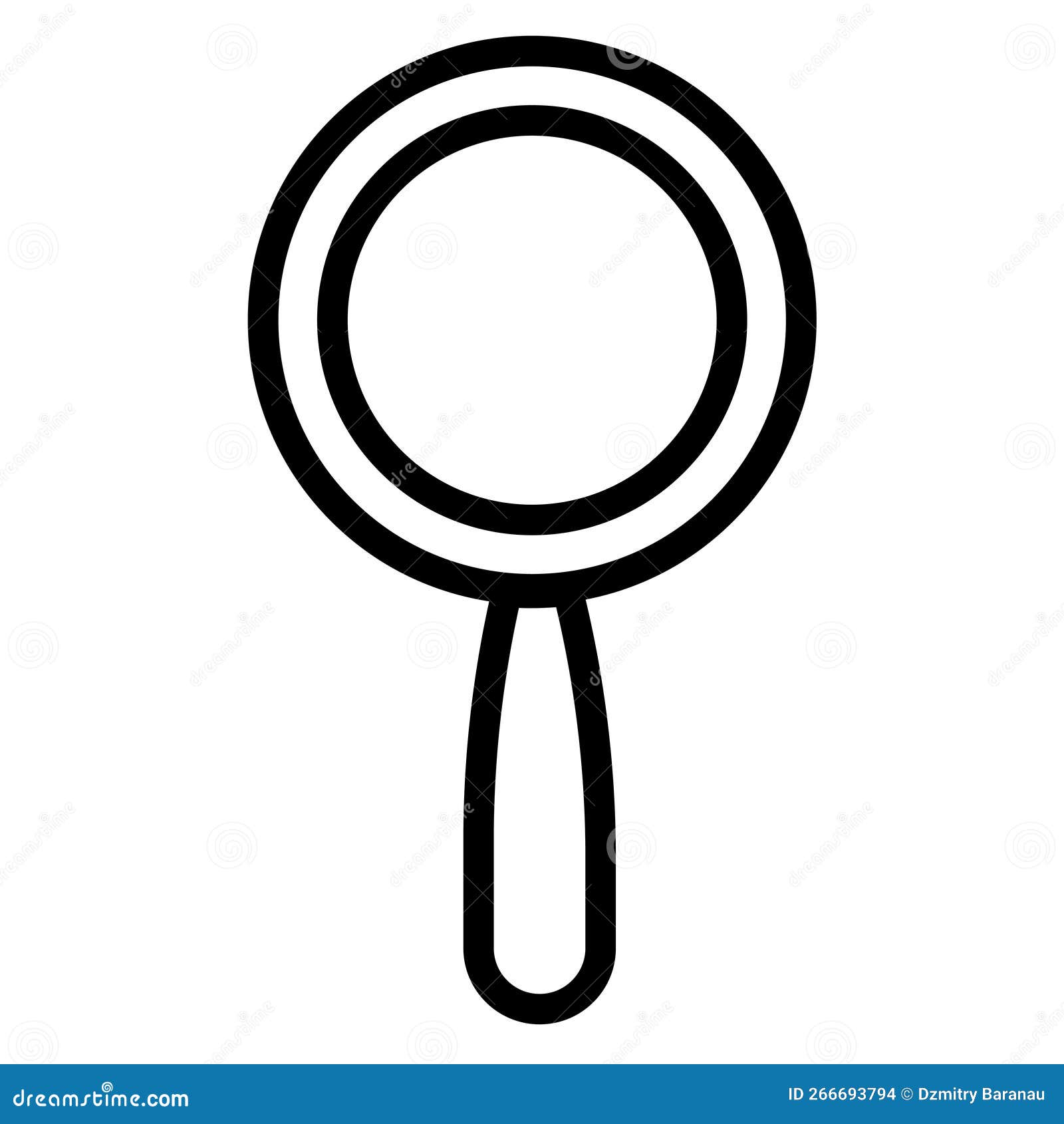 Forensic Search Line Icon Isolated on White Background. Black Flat Thin ...