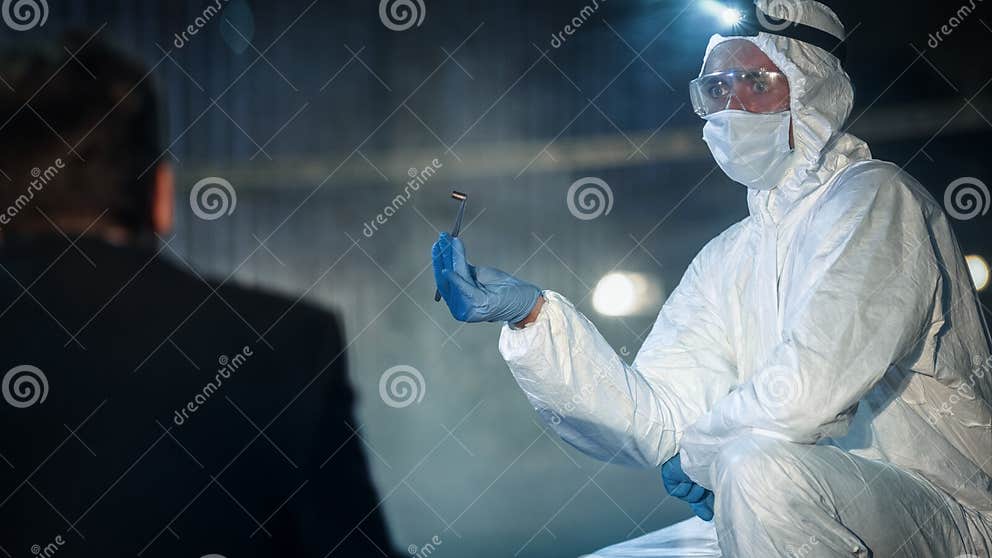 Forensics Expert Explaining His Conclusions after Finding Incriminating ...