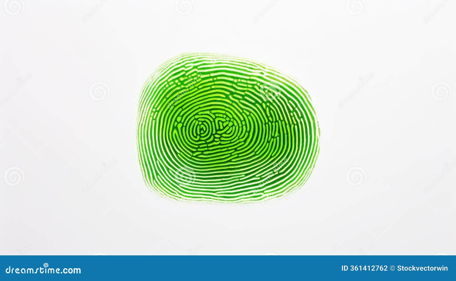 Forensics Green Fingerprint Stock Illustration - Illustration of ...