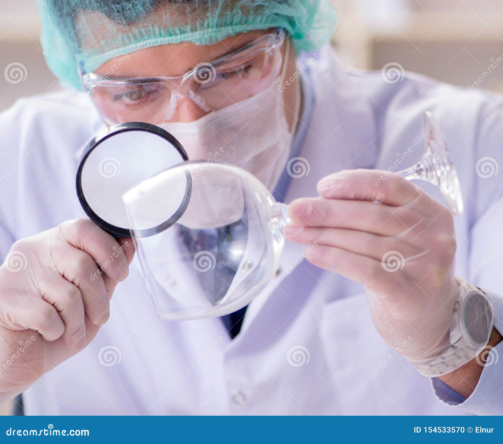 Forensics Investigator Working in Lab on Crime Evidence Stock Photo ...