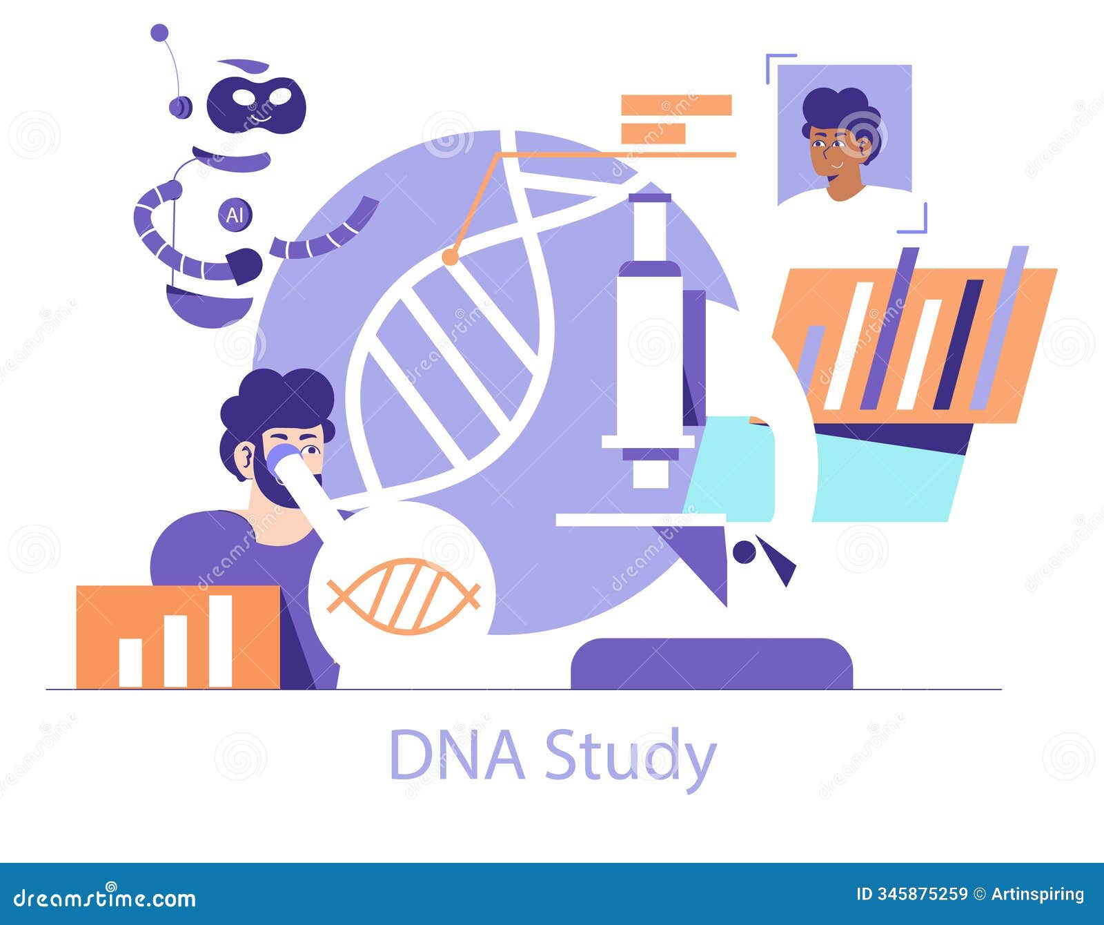 Forensics Technologys. Flat Vector Illustration Stock Illustration ...