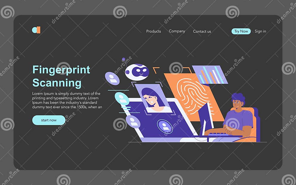 Forensics Technologys. Flat Vector Illustration Stock Illustration ...