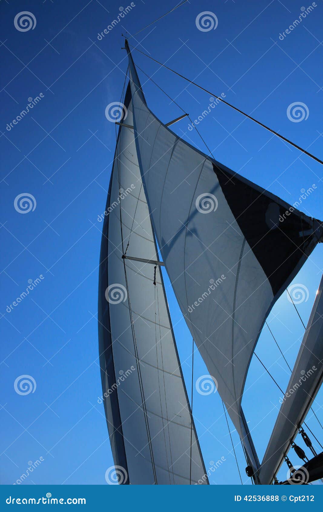 Foresail and mainsail stock photo. Image of ship, gauge - 42536888