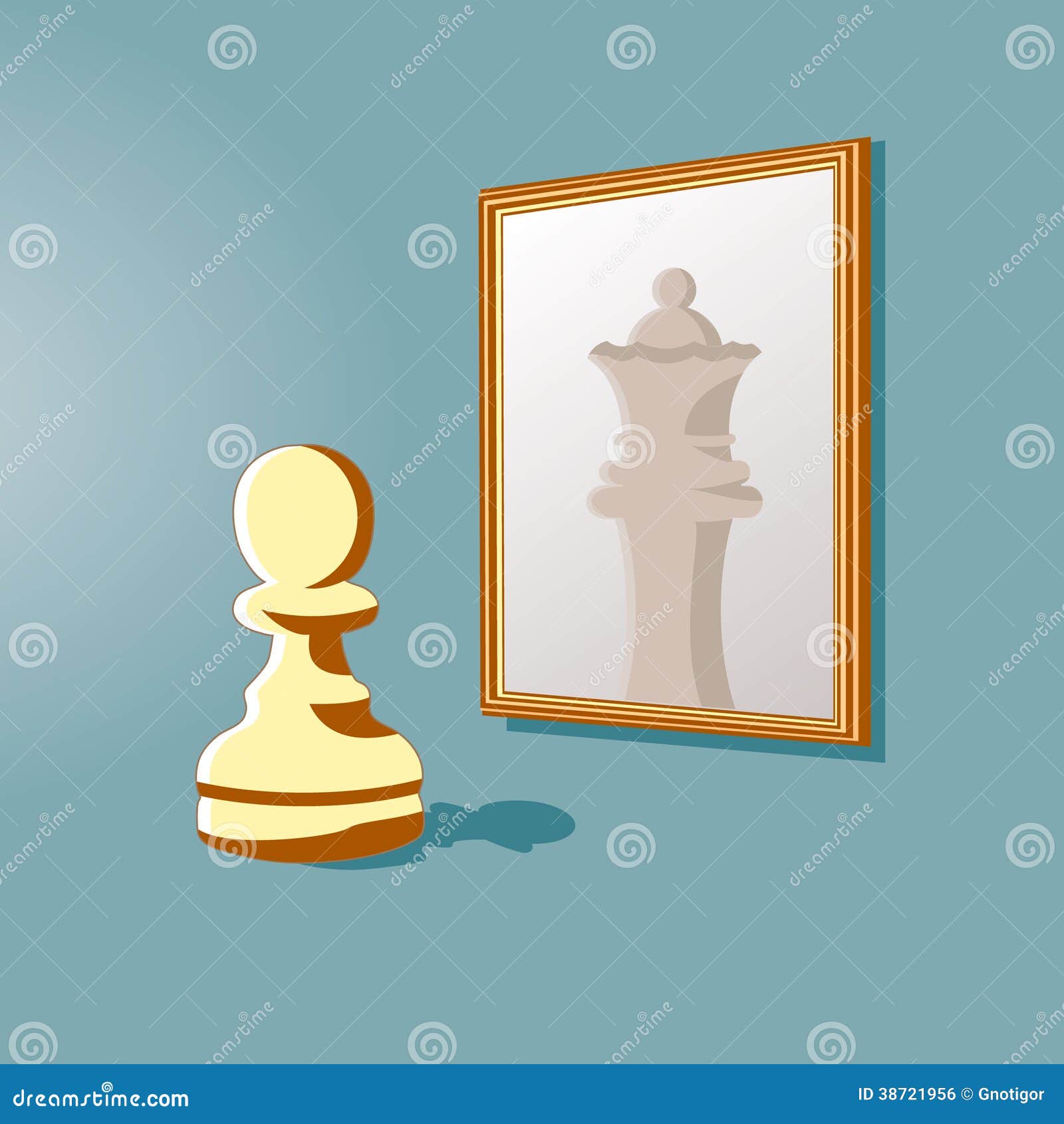 Foreseeable future pawns stock vector. Illustration of queen - 38721956