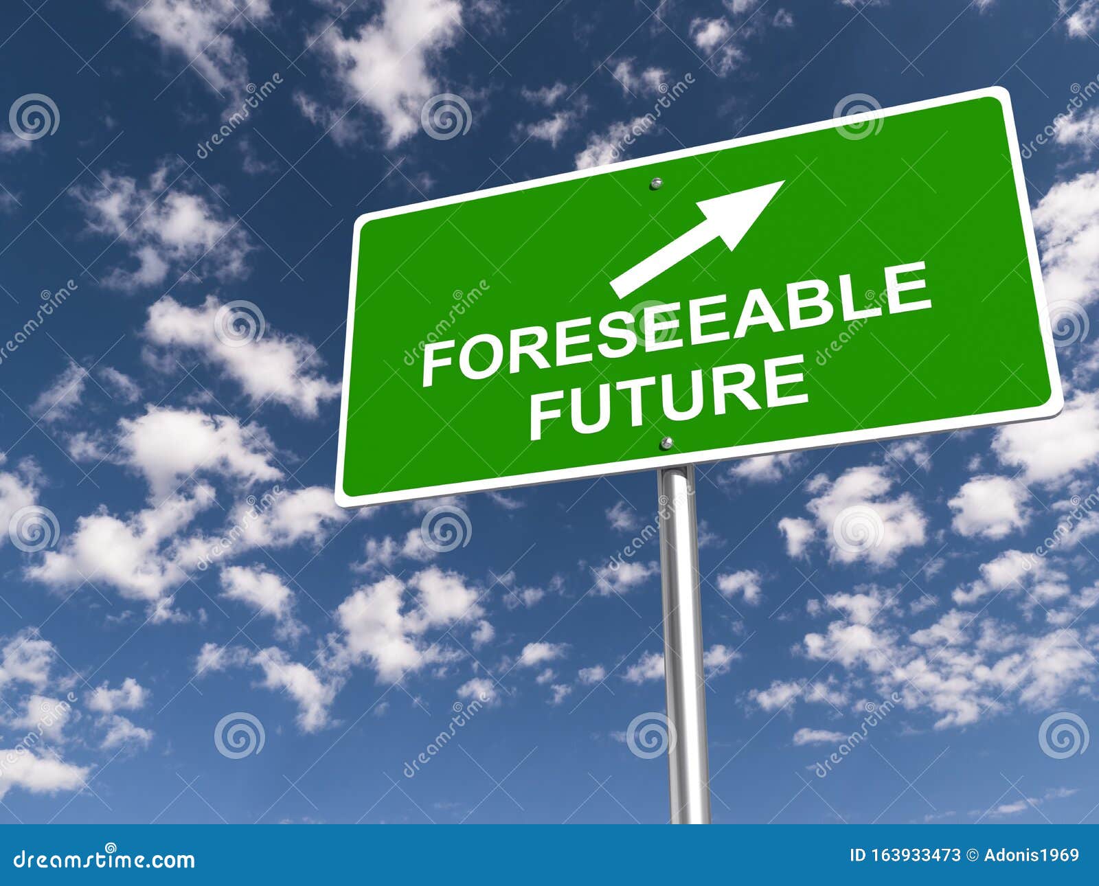 Foreseeable Future Traffic Sign Stock Illustration - Illustration of ...