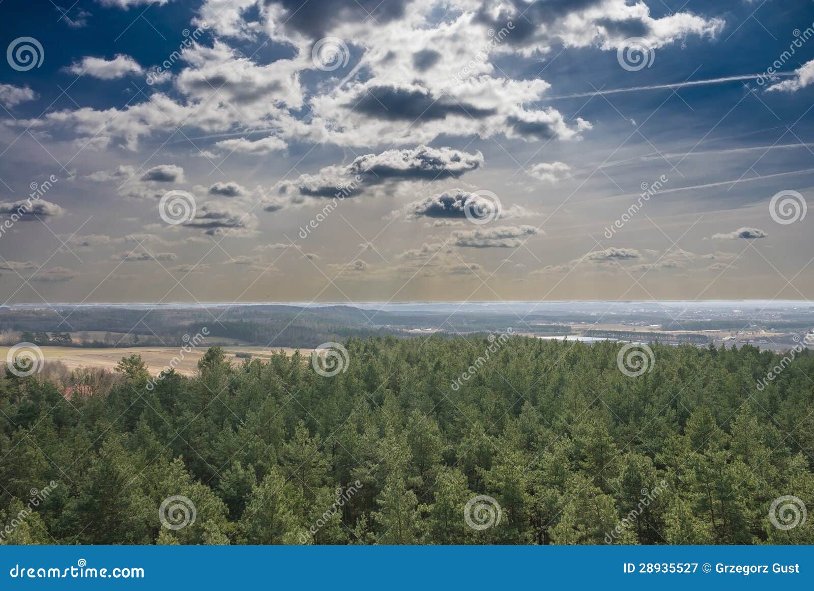 Forest from the air stock image. Image of shine, cloud - 28935527