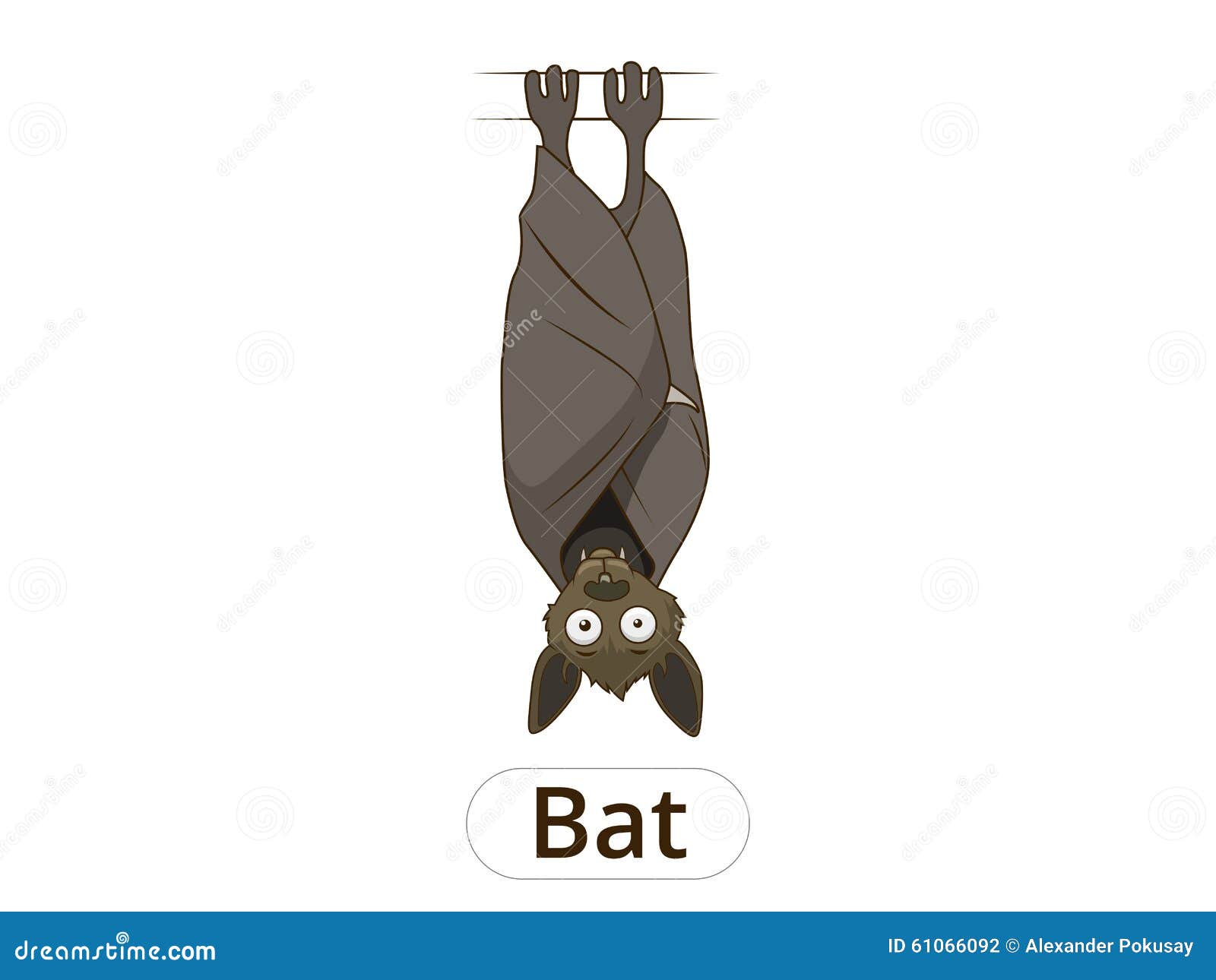 Forest Animal Bat Cartoon Vector Illustration Stock Vector ...