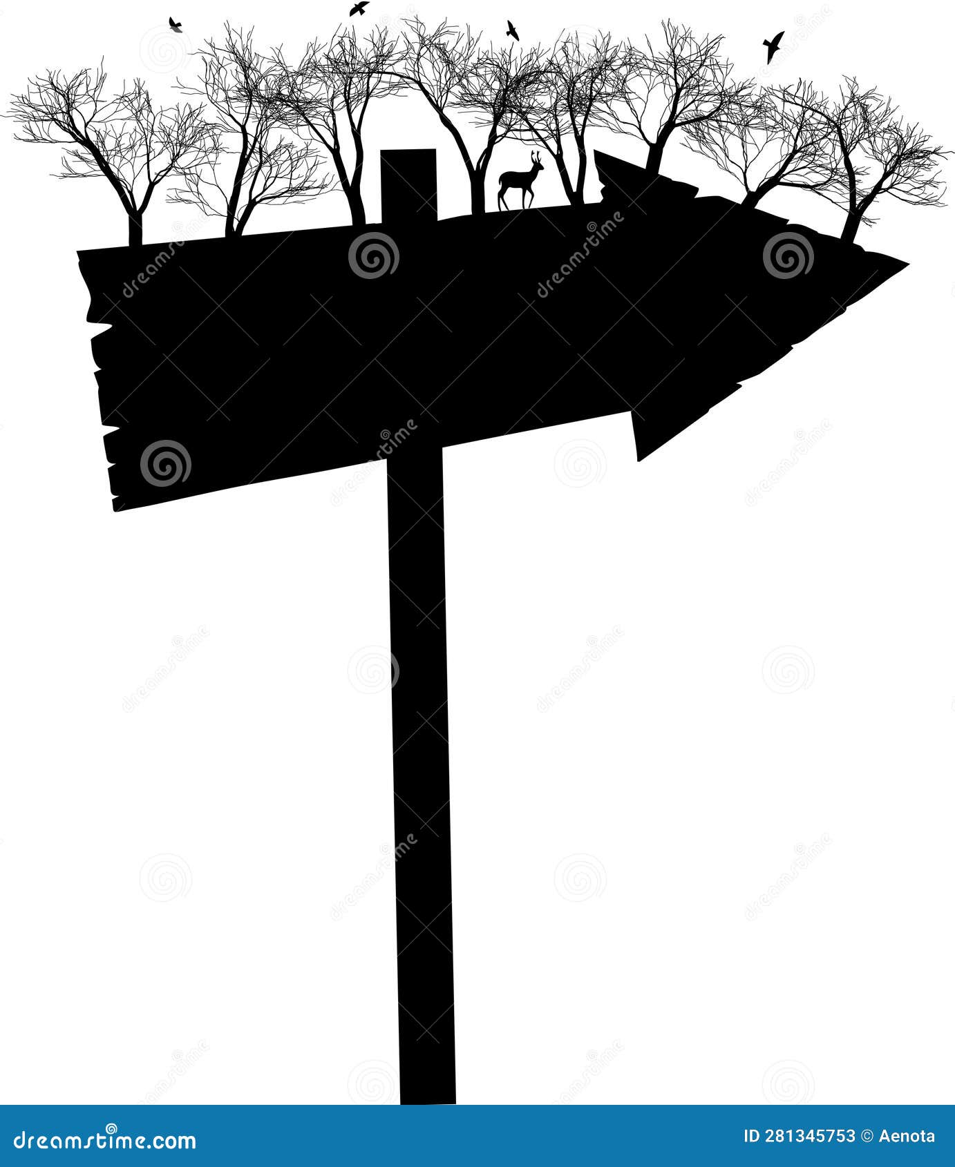 Forest on Arrow - Vector Illustration Stock Vector - Illustration of ...