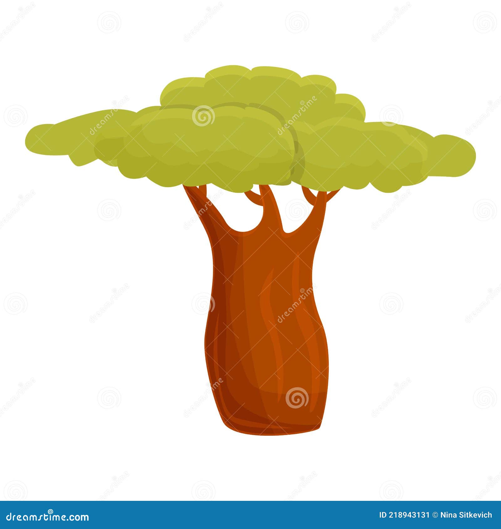 Forest Baobab Icon, Cartoon Style Stock Vector - Illustration of icon ...