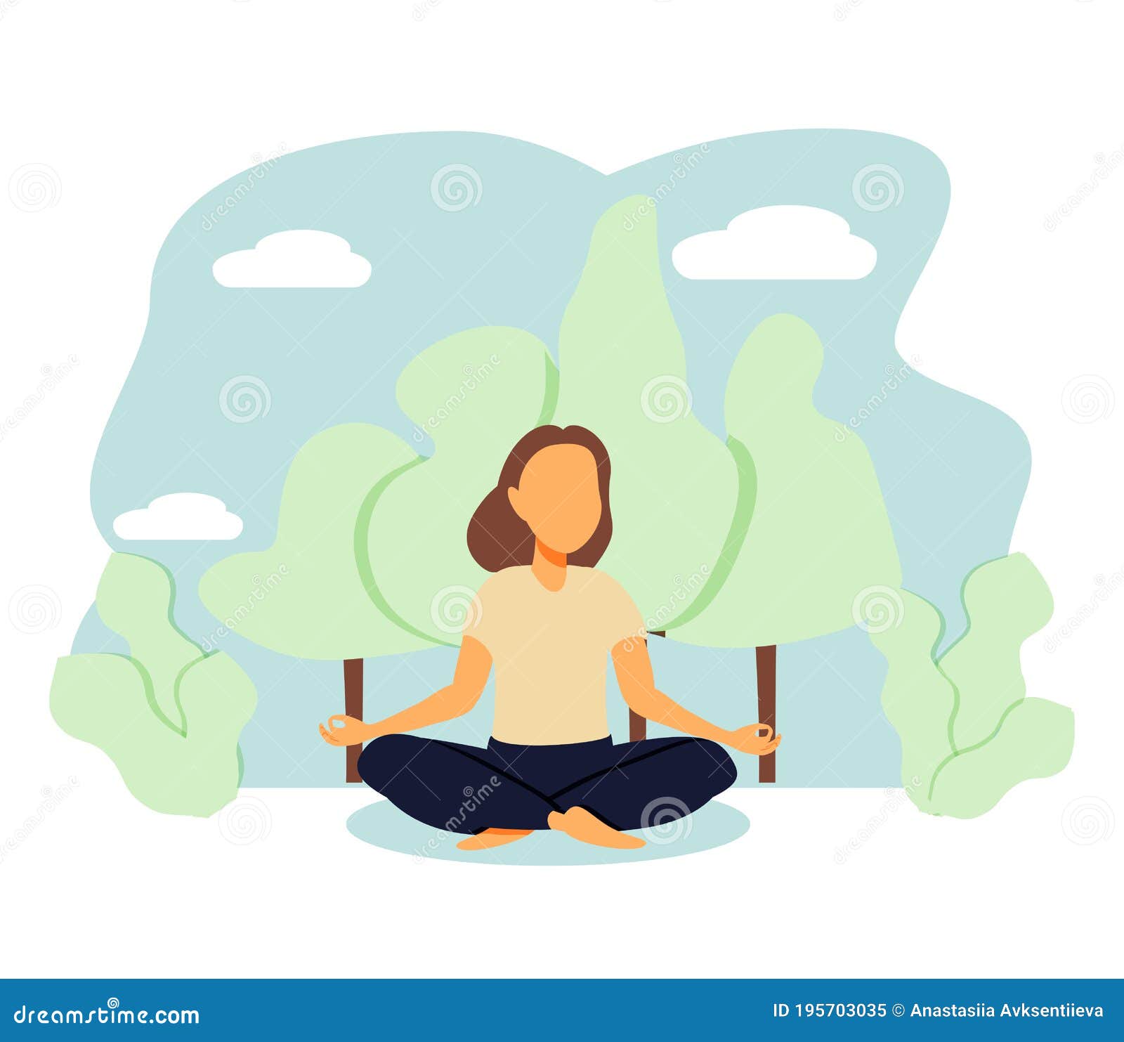 Forest Bathing Vector Illustration. Nature Therapy Flat Tiny Persons ...