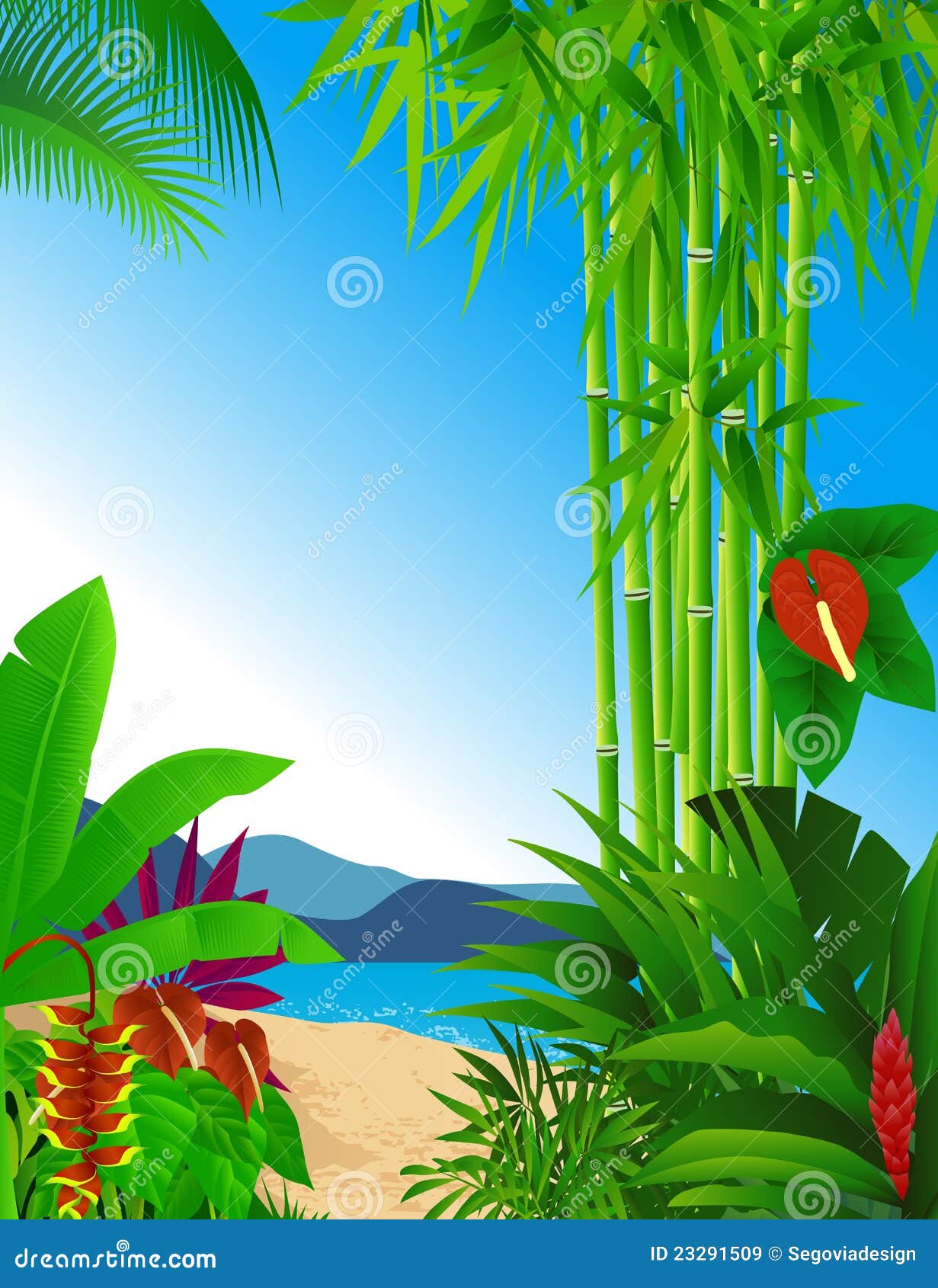 Forest And Beach Map Style Stock Photo | CartoonDealer.com #20299818