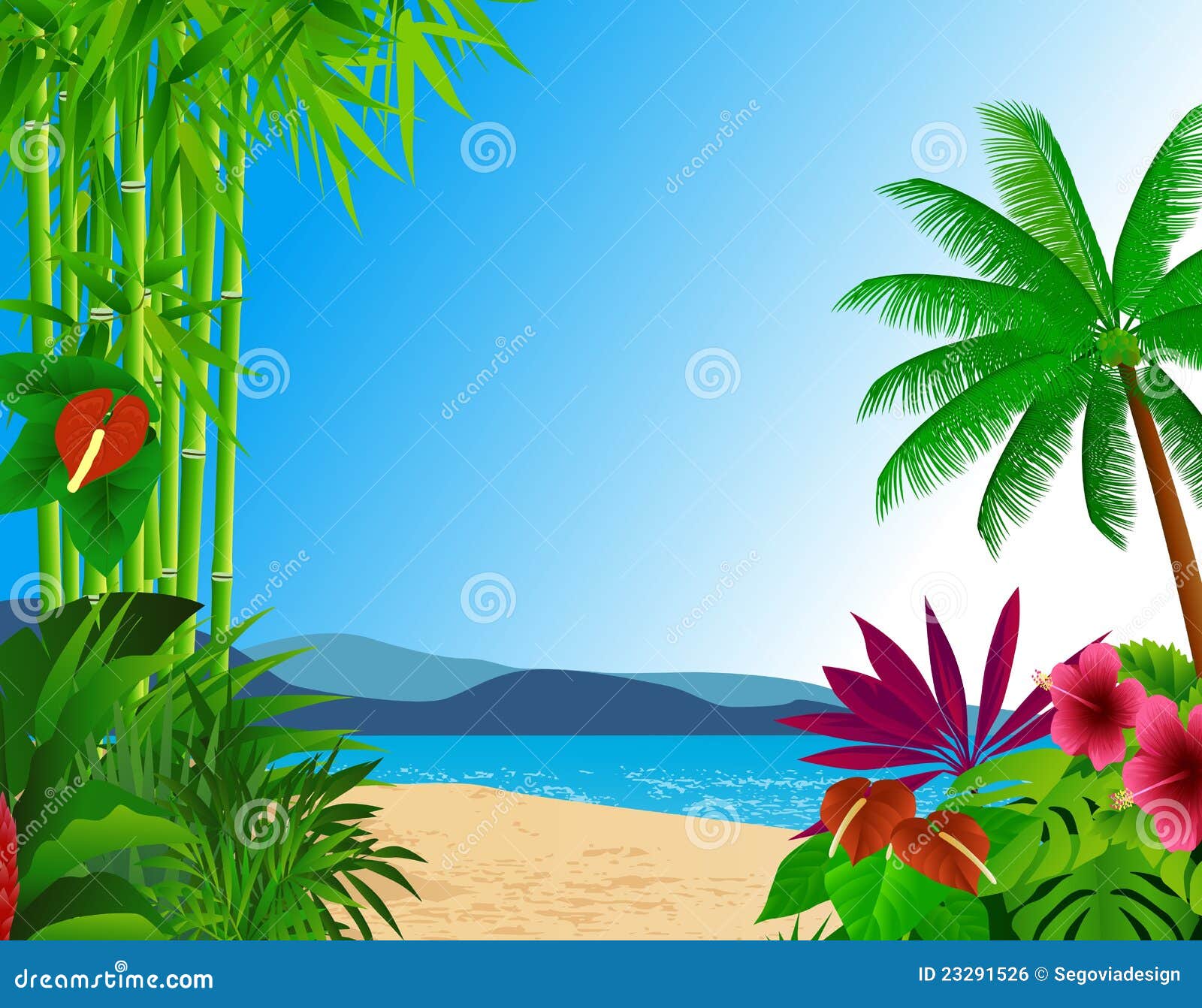 Forest And Beach Map Style Stock Photo | CartoonDealer.com #20299818