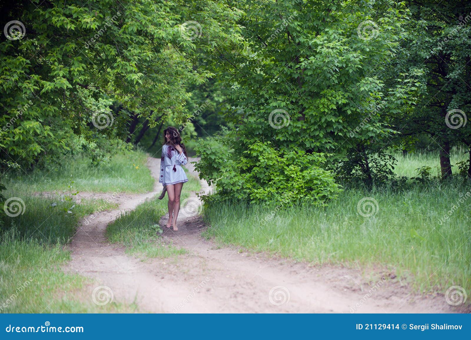 Forest beauty stock photo. Image of brunette, forest - 21129414